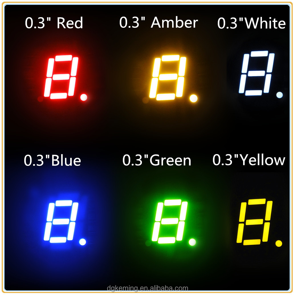 kem-3011-bsr super red mini 7 segment display 0.3 inch fnd 7-segment led