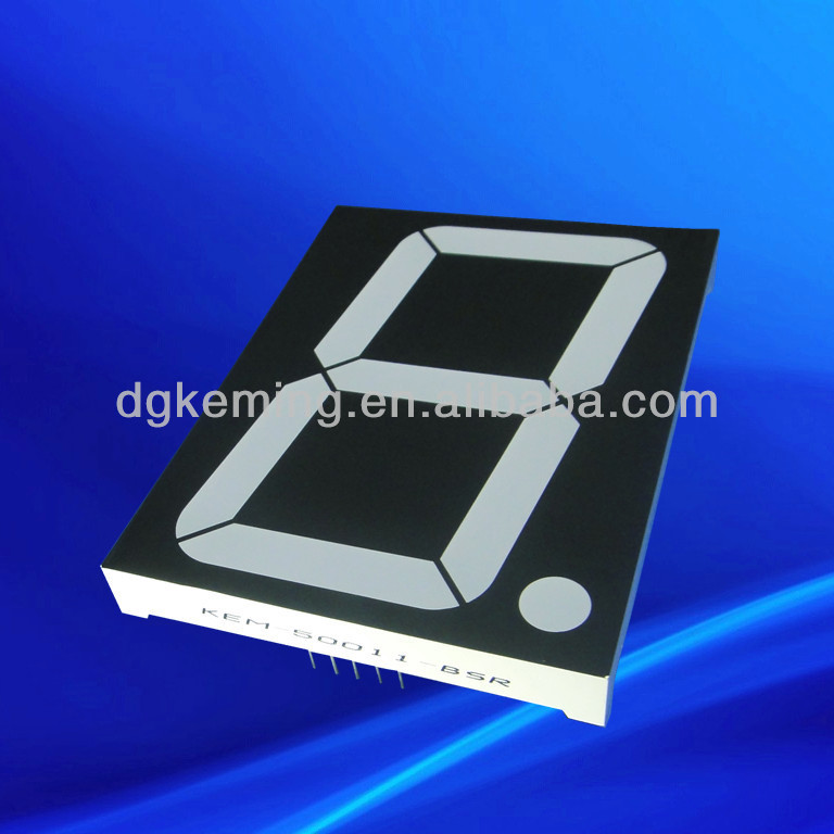 kem-50011-bsr super red large 5" seven segment led display 5 inch 7 ...