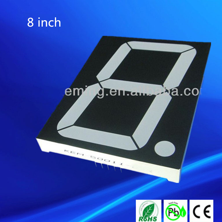 kem-50011-bsr super red large 5" seven segment led display 5 inch 7 ...