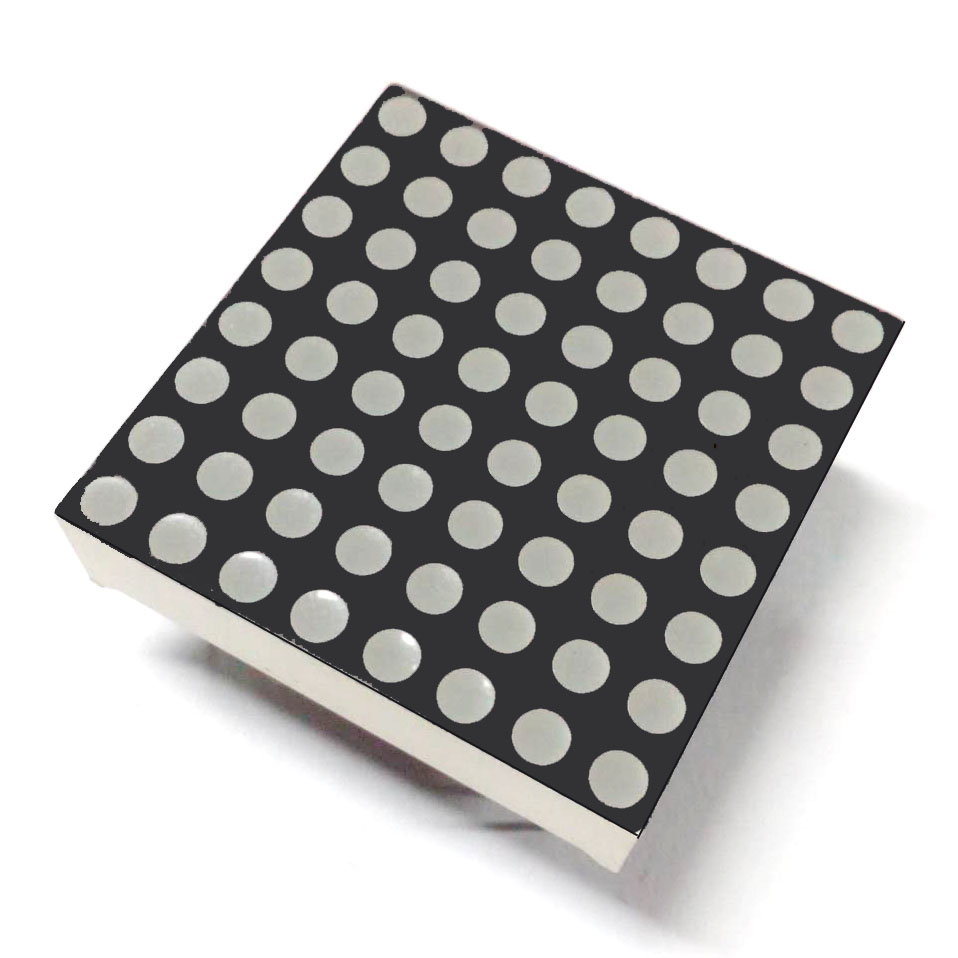 3mm 8x8 led dot matrix display round dots red color KEM-12088-A/BSR 16pins