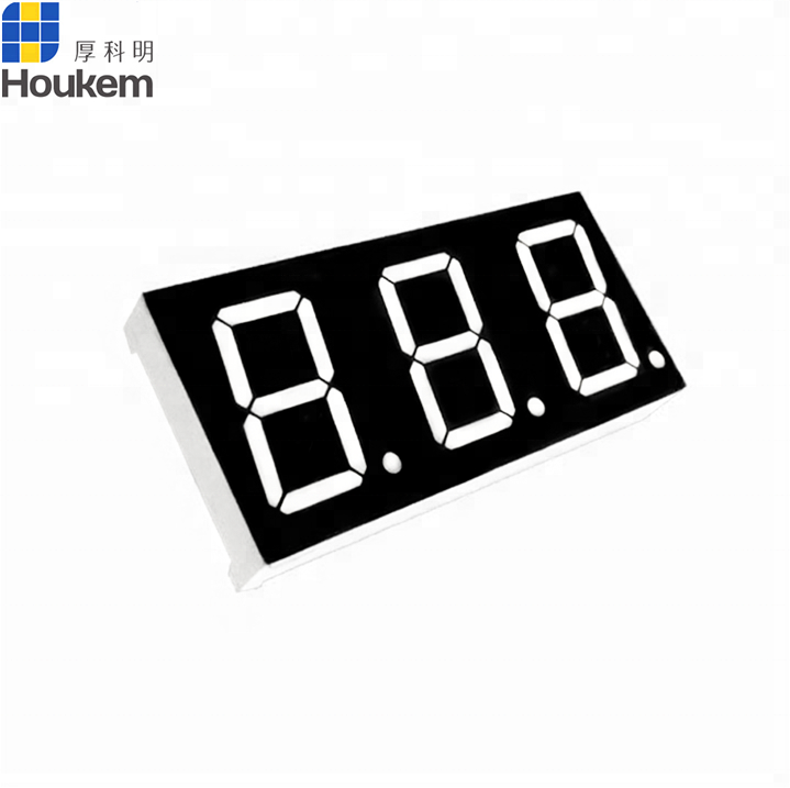 Blue 0.8 Inch 3 Digit Led 7 Segment Display
