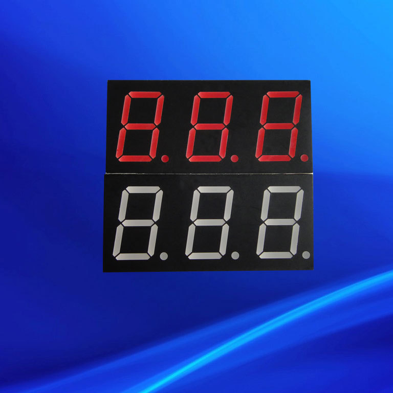 Blue 0.8 Inch 3 Digit Led 7 Segment Display