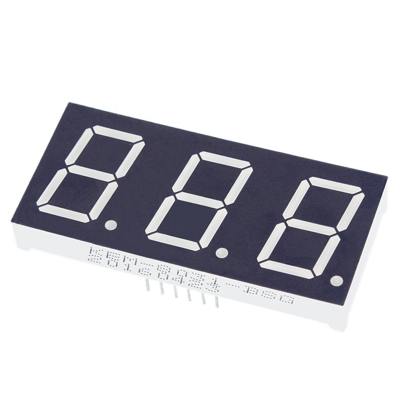 Blue 0.8 Inch 3 Digit Led 7 Segment Display